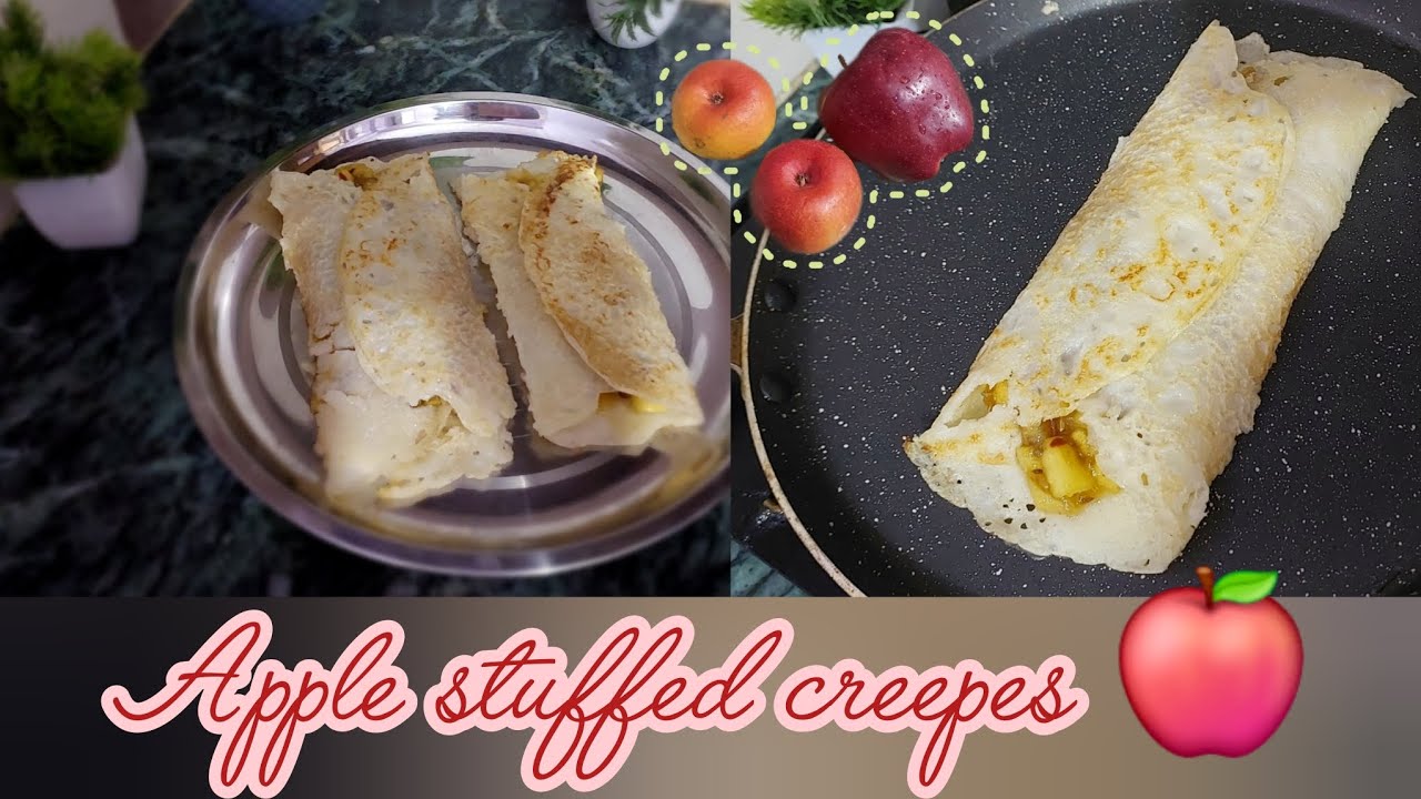 Apple stuffed crepes 🍎|| start your day the himachali way with these Apple stuffed crepes😋😋 ...