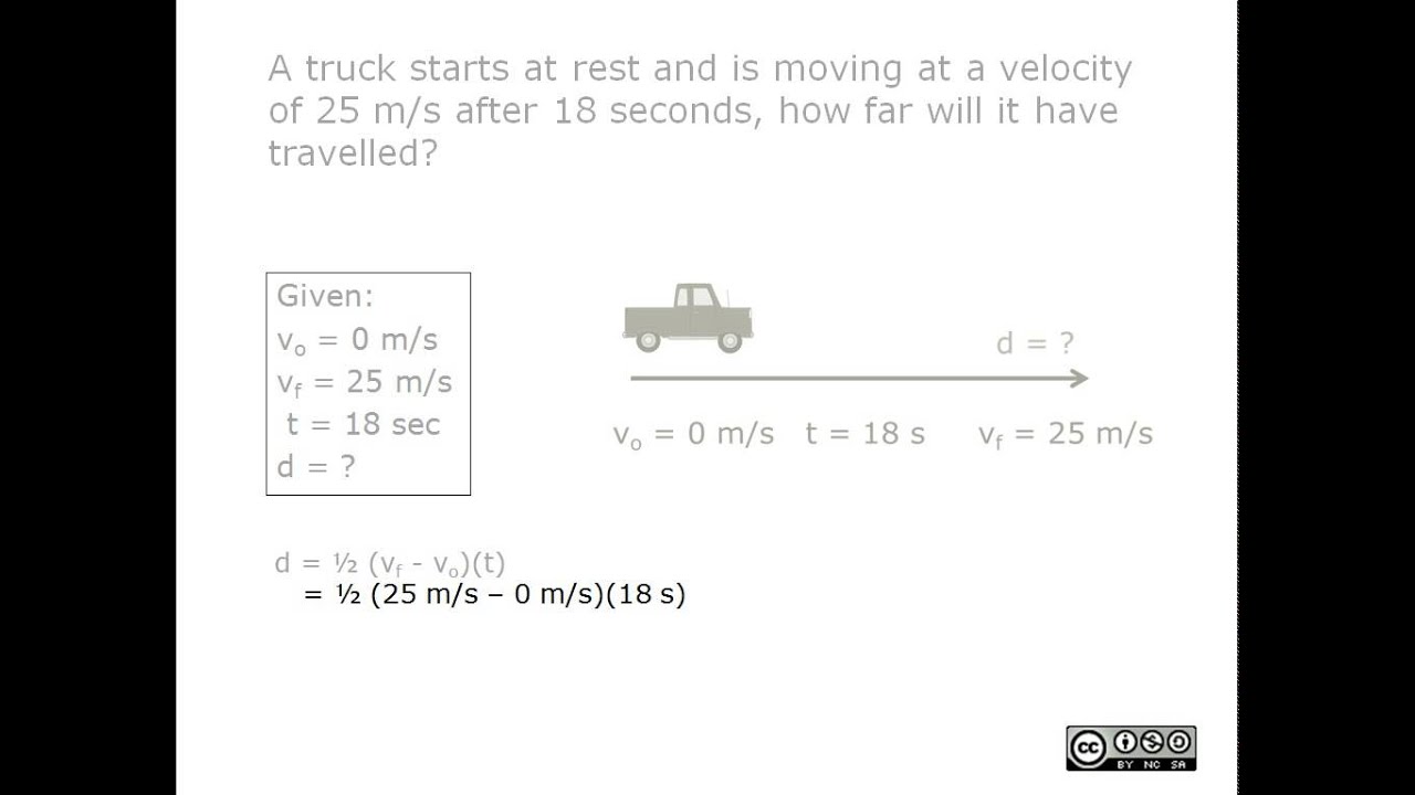 Example 1 of Kinematics. - YouTube