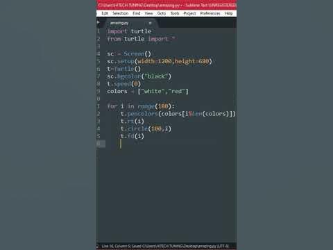 Python Turtle [[ Graphic design ]] #programming #python #turtle #shortvideo #coding # ...