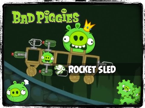 Bad Piggies Special Stage Ground Hogs III (King Pig rides a rocket sled)