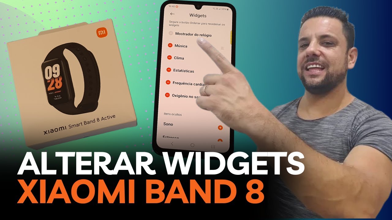 Como ALTERAR Os WIDGETS De Funções Na Xiaomi SMART BAND 8 ACTIVE - YouTube