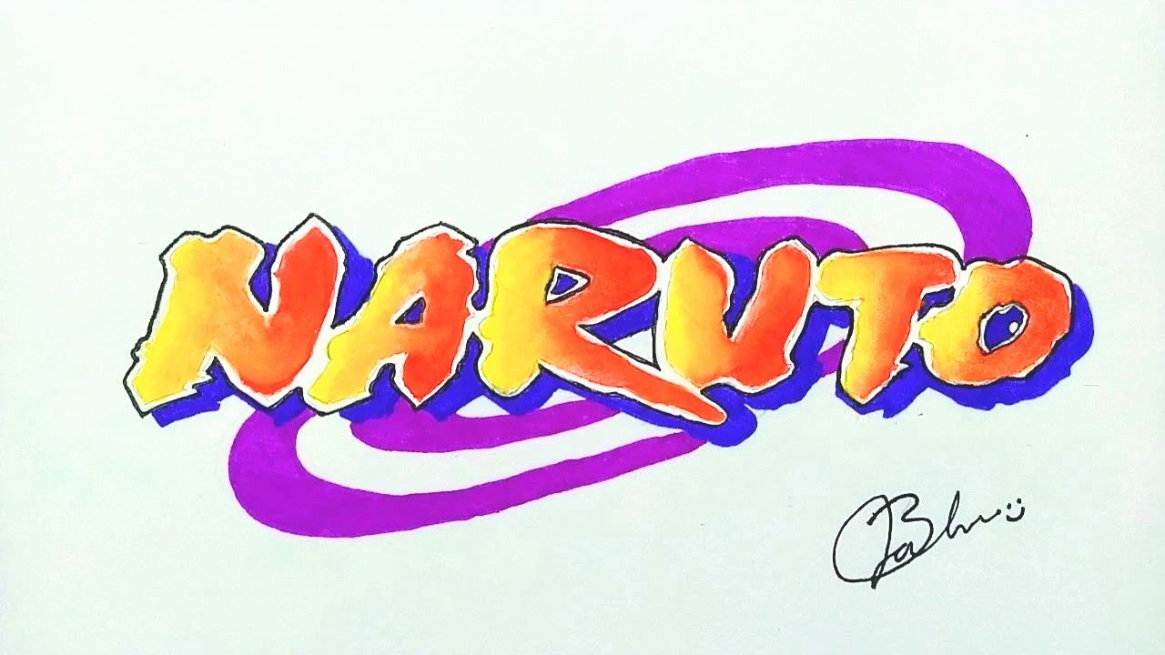 How to draw Naruto "TITLE" name as it is ||Naruto||#naruto#anime# ...