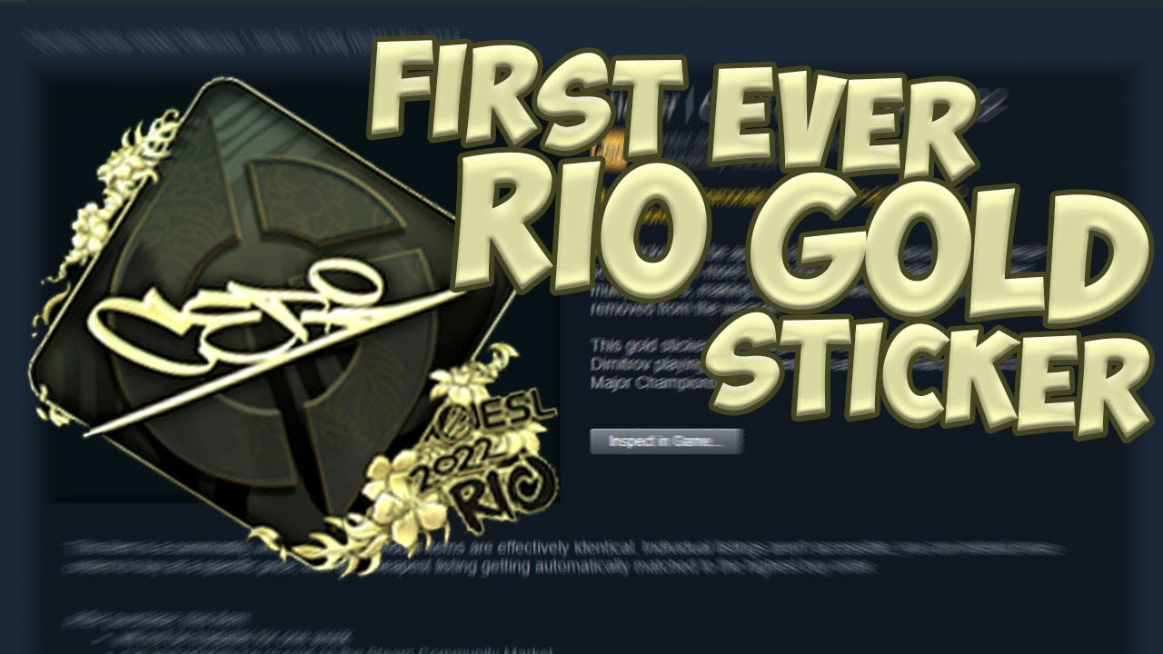 New RIO Major Stickers | Worlds FIRST Rio Gold - YouTube