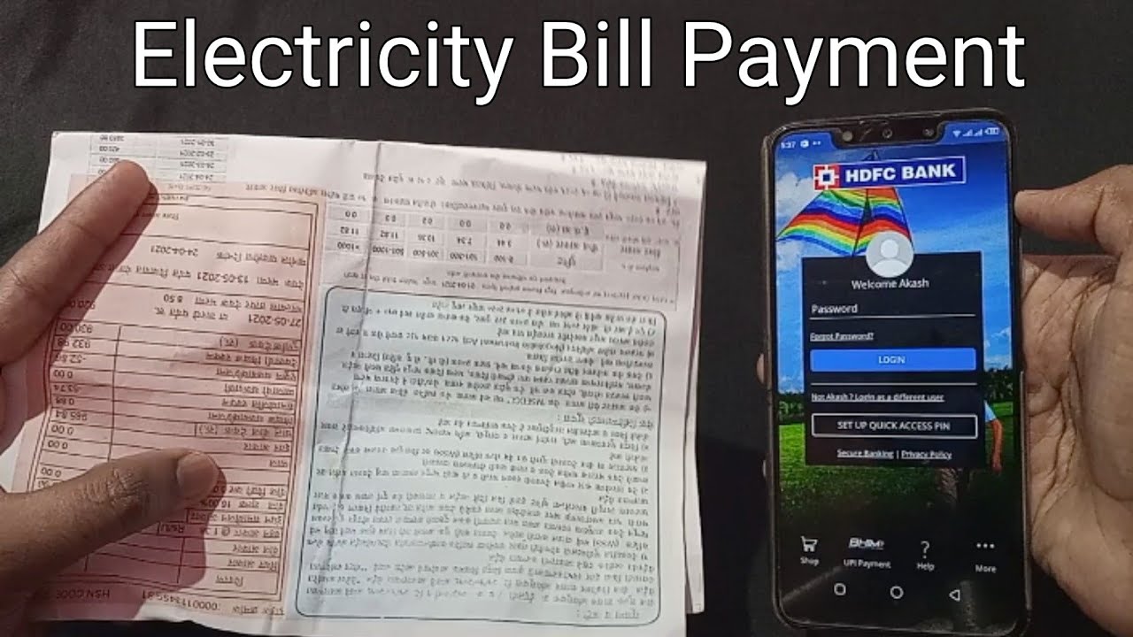 How To Pay Electricity Bill By HDFC Mobile Banking || HDFC Mobile ...