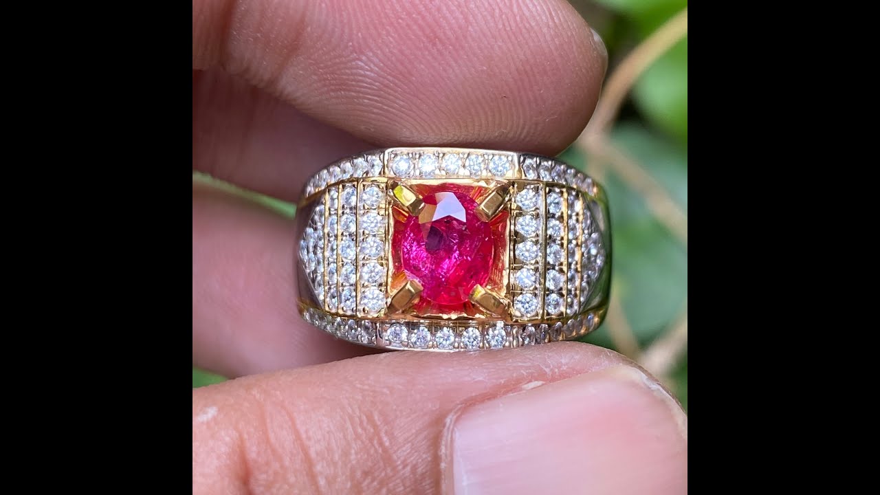 Natural 0.97ct Pinkish Red Ruby Burma No Heat Top Luster - YouTube
