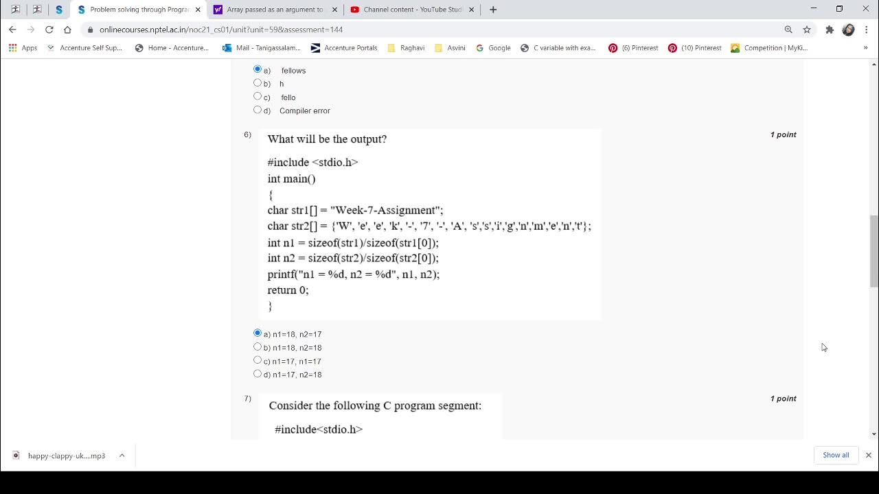 problem solving through programming in c assignment 7 week7 solution ...