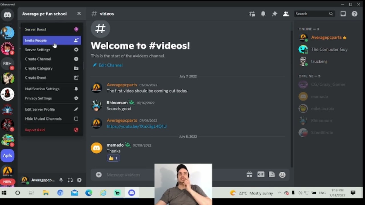 How to invite people how to make a invite link to discord - YouTube