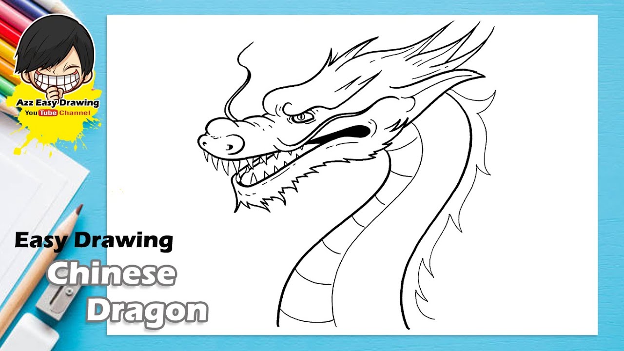 Easy Drawing Chinese Dragon - YouTube