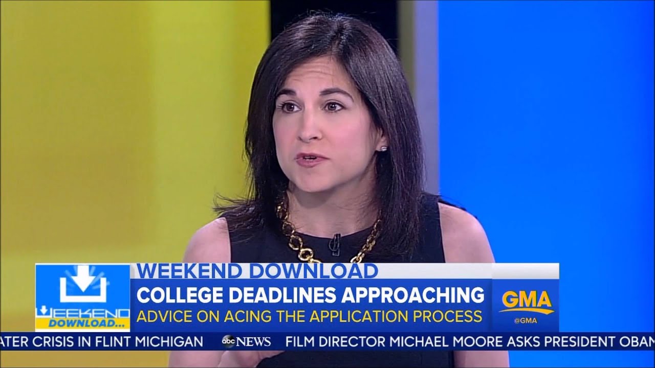 ABC Good Morning America - College Admissions Deadlines with Dr. Bari ...