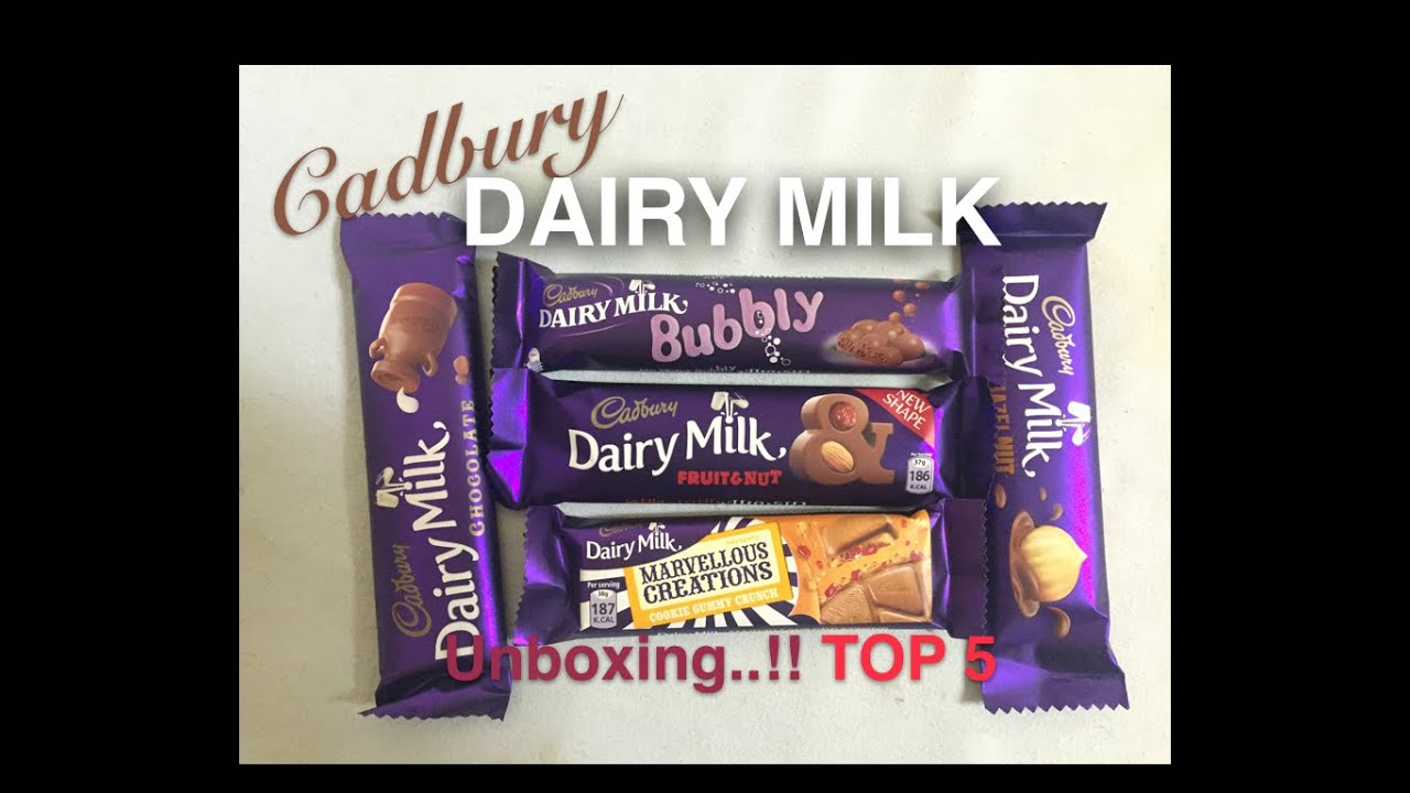 Top 5 Cadbury DIARY MILK Chocolate Unboxing..!!! - YouTube