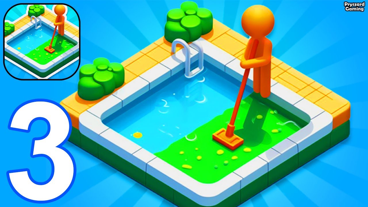 Pool Cleaner - Gameplay Walkthrough Part 3 Stickman Pool Cleaner ...