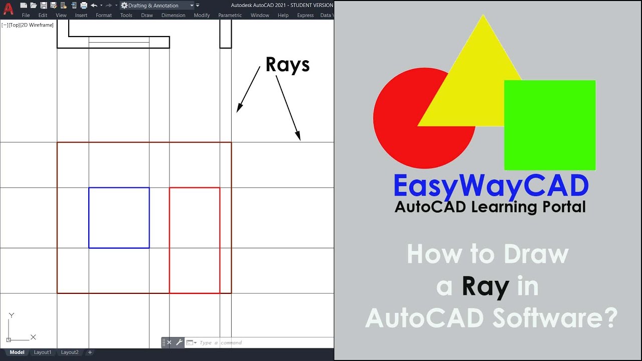 How to Draw a Ray in AutoCAD Software? - YouTube