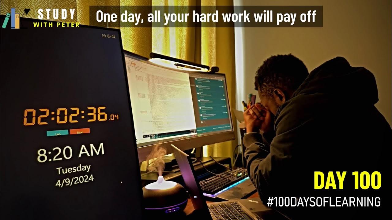 2HRS Study With Me - #100daysoflearning - DAY 100 #studywithpeter - YouTube