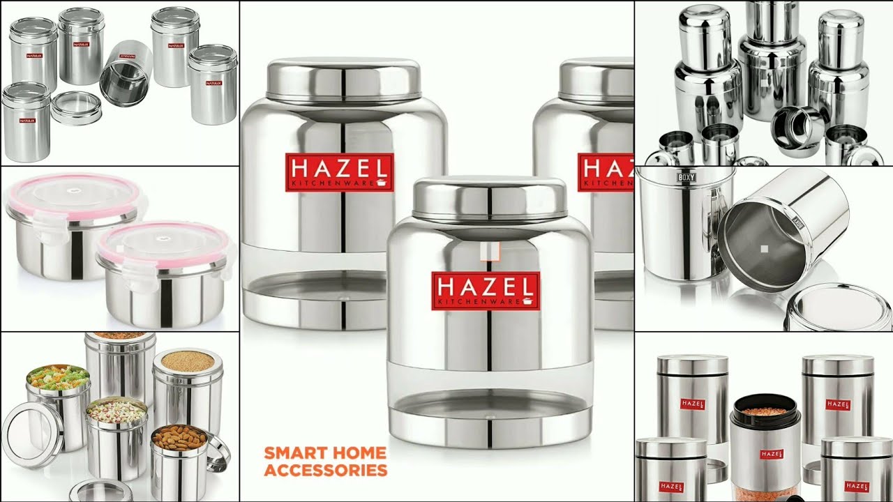 Amazon Steel dabba Set | Stainless Steel Storage Containers - YouTube