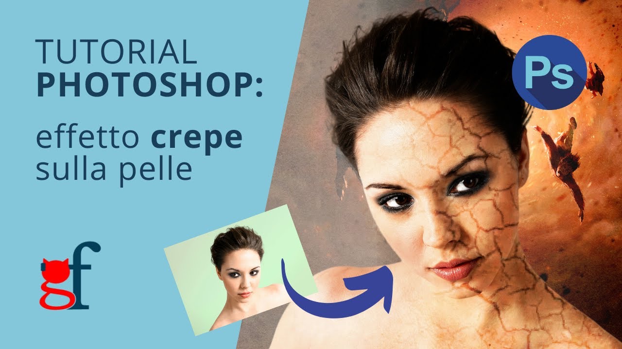 Tutorial Photoshop ITA: crepe sulla pelle - YouTube