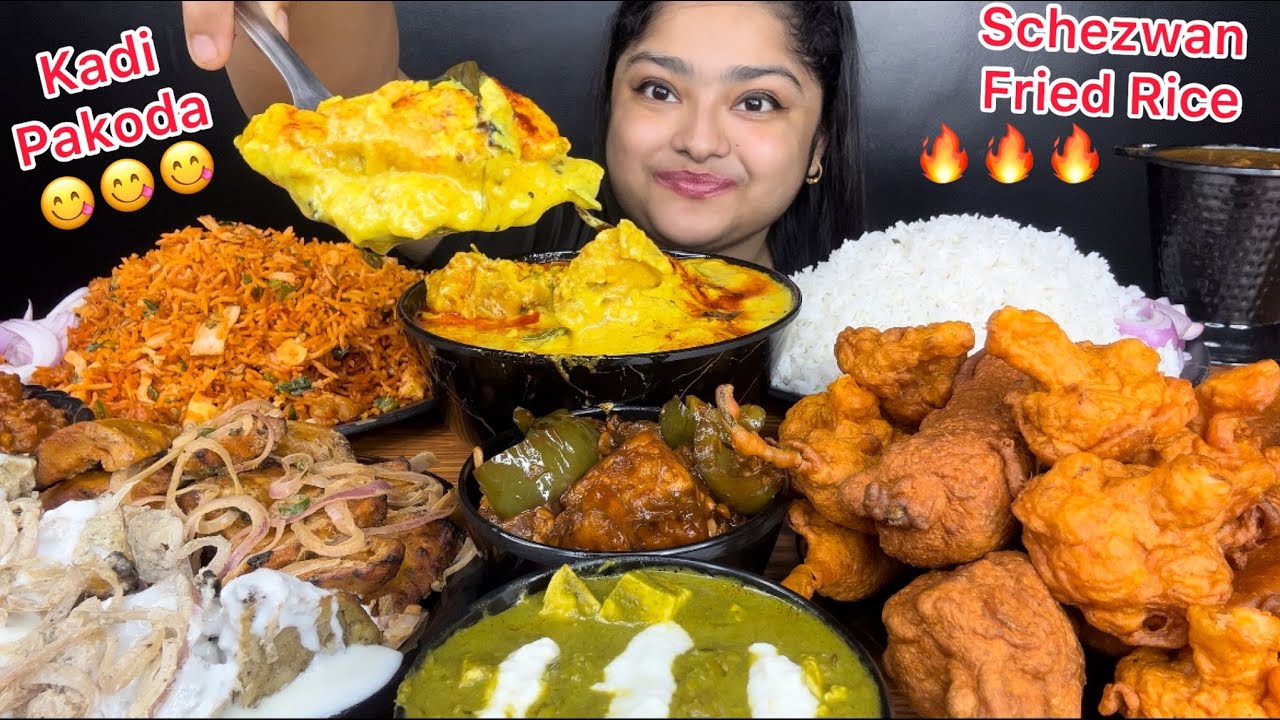 SCHEZWAN FRIED RICE, SOYA CHAAP MASALA, KADI PAKODA, CHILLI PANEER ...