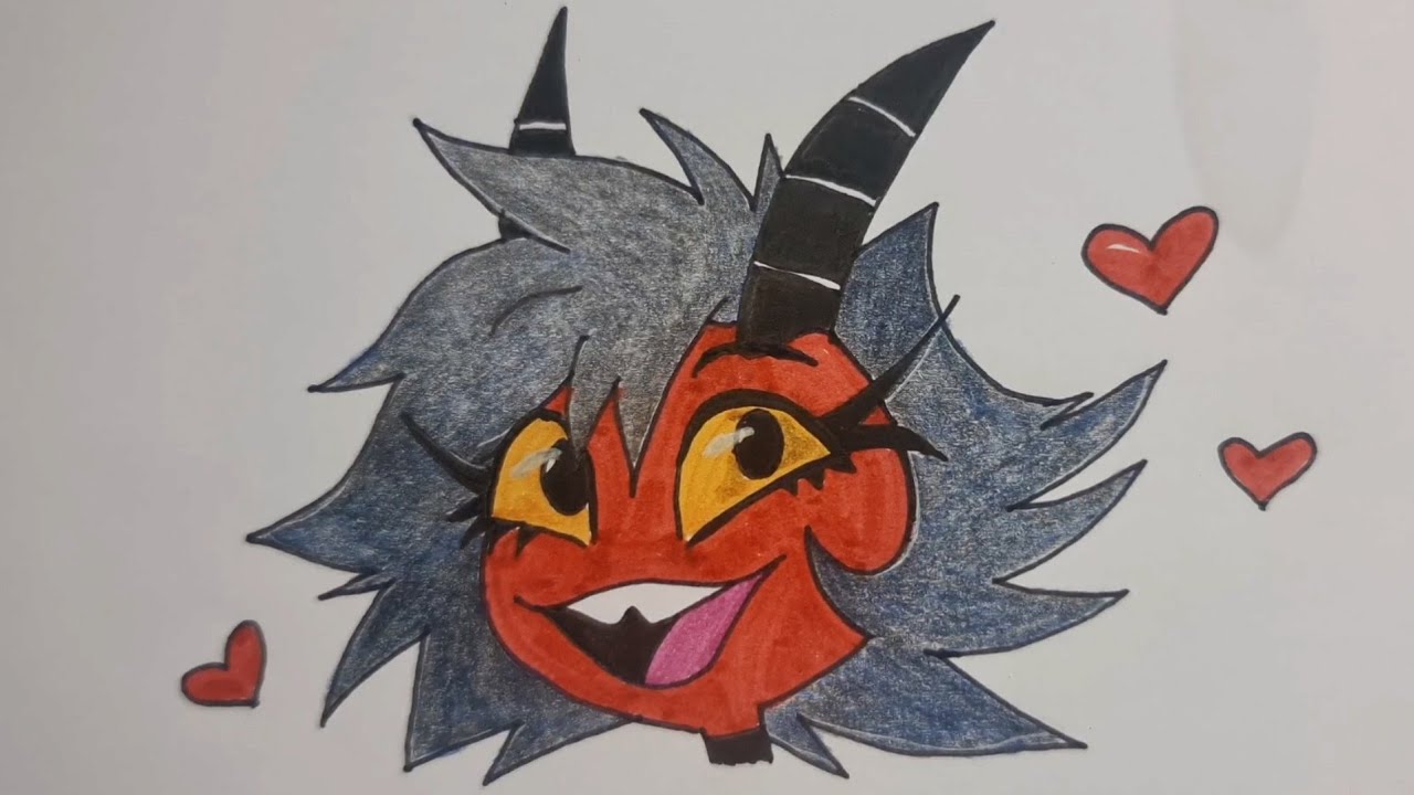 how to draw millie - helluva boss - YouTube