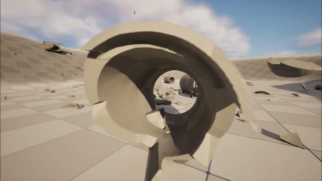Unreal Engine 5 fracture nanite in slowmo - YouTube
