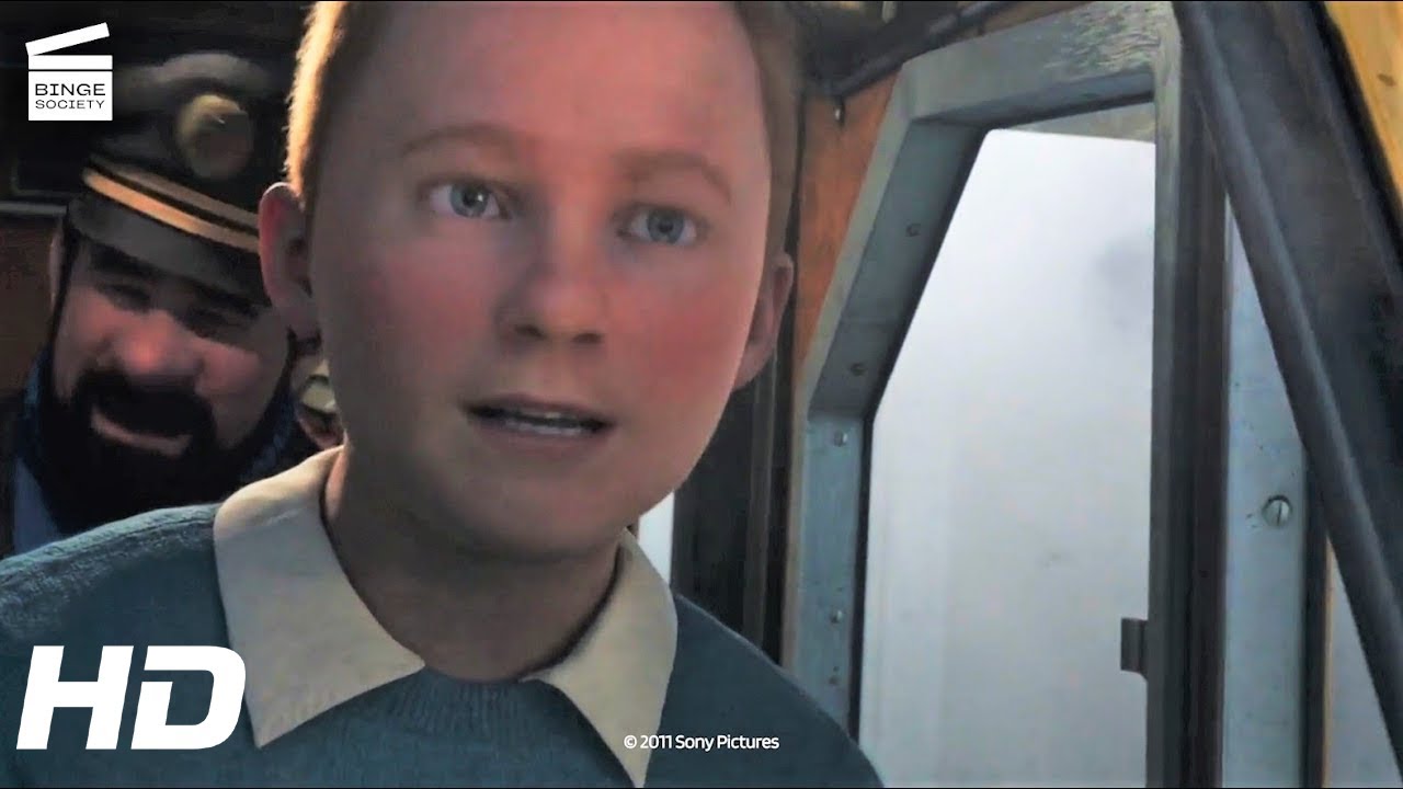 The Adventures of Tintin: Plane crash - YouTube