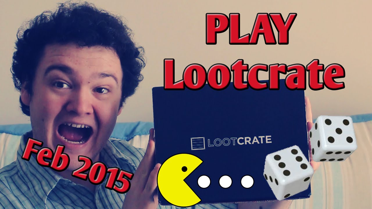 LOOTCRATE "Play" Unboxing (Febuary 2015) Pacman, Dice, Games - YouTube