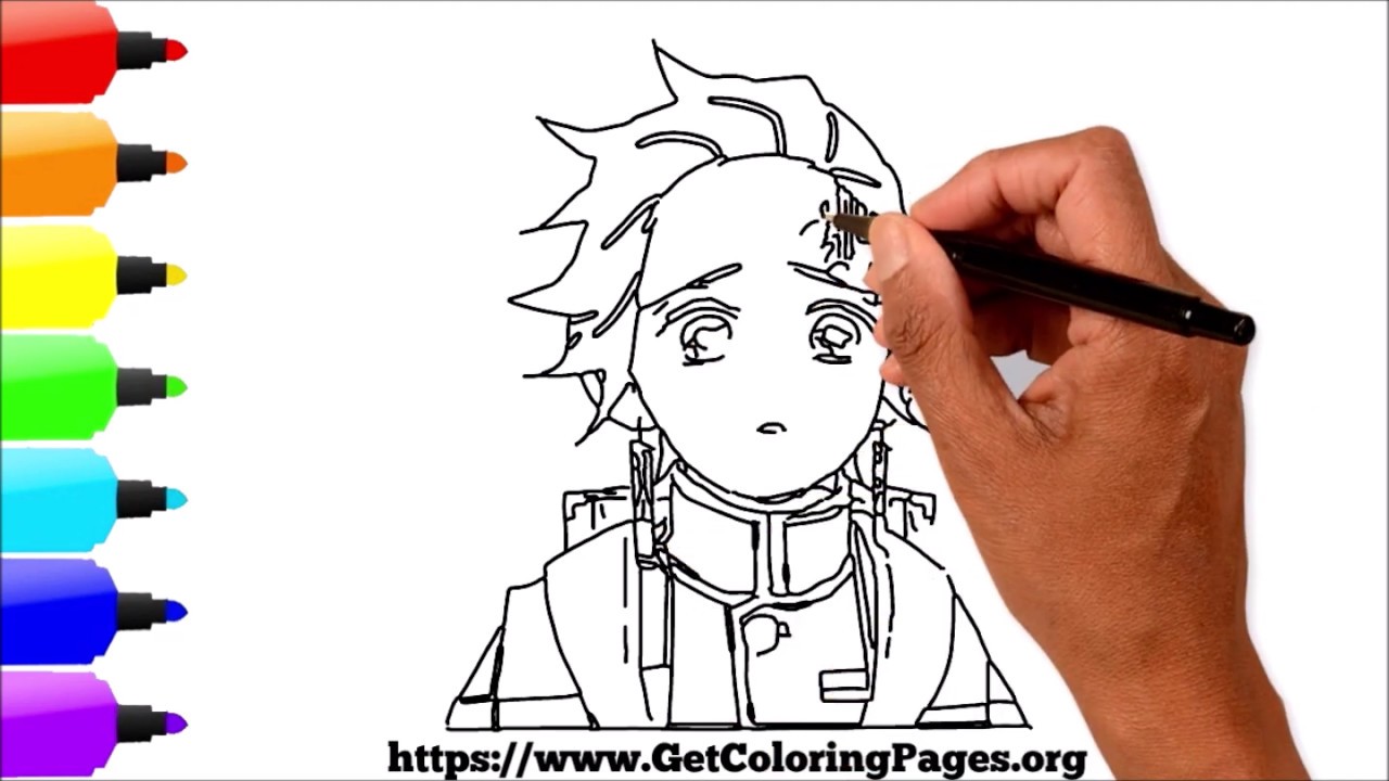 How to Draw Tanjiro Kamado Sad Demon Slayer - YouTube