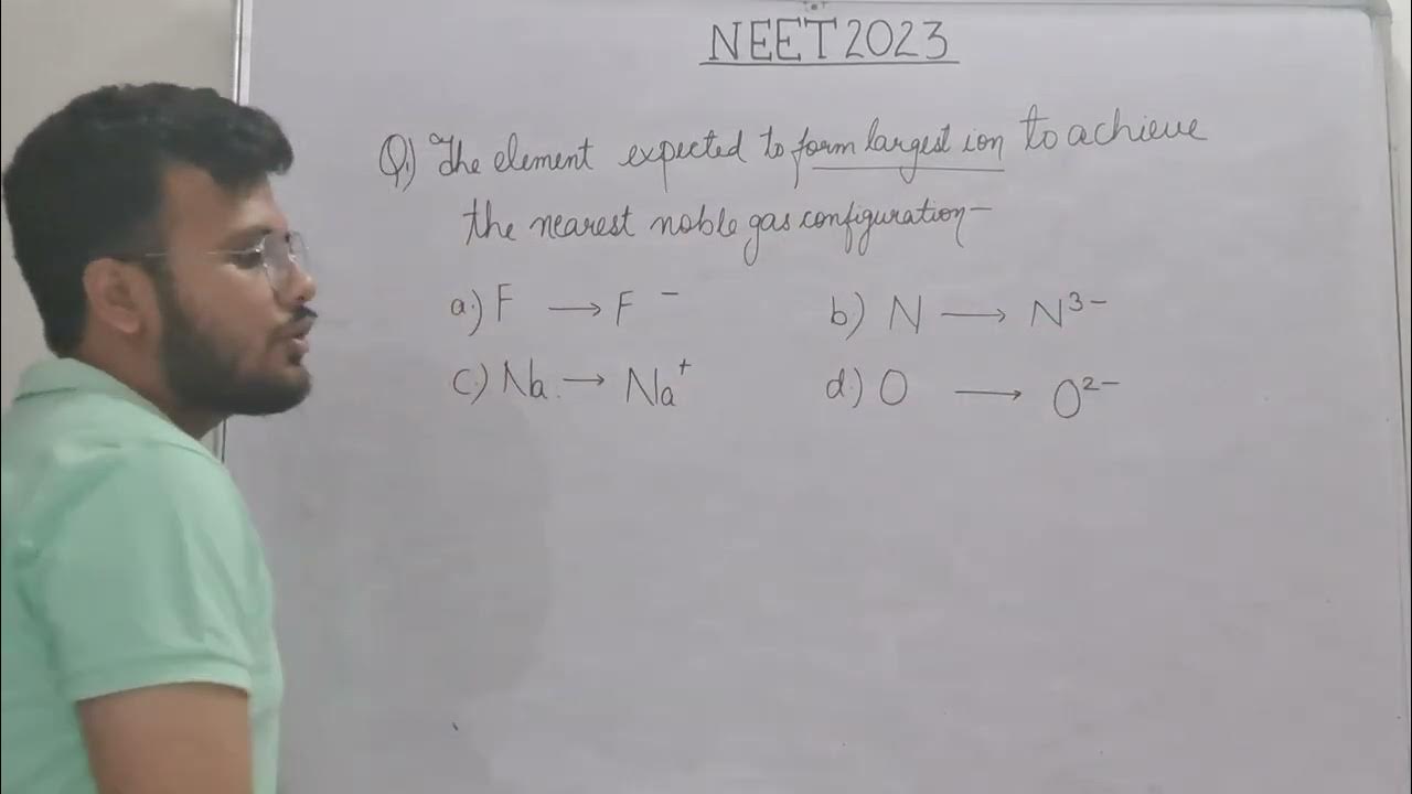The element expected to form the largest ion to achieve nearest Noble Gas Configuration ...