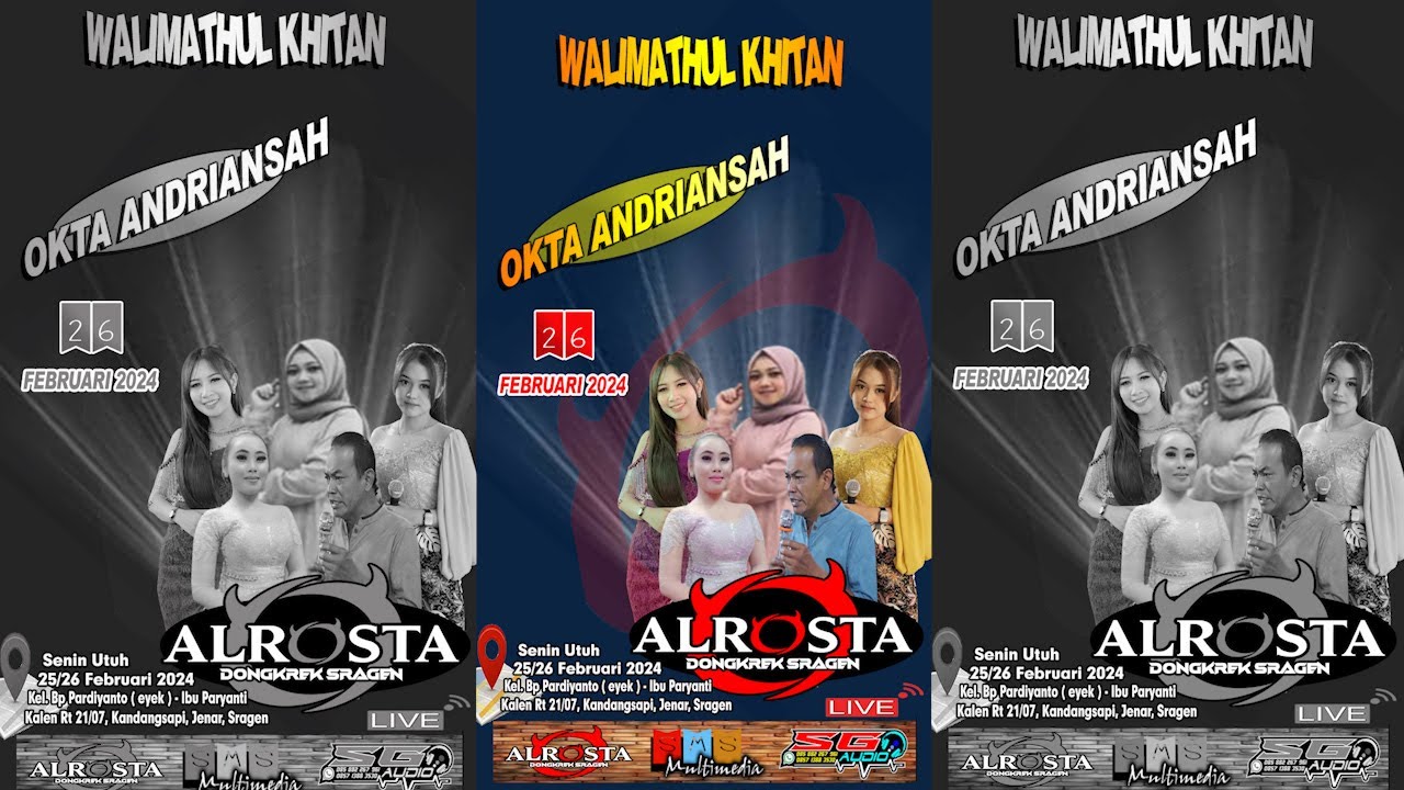 LIVE ALROSTA DONGKREK || KHITANAN BG. OKTA ANDRIANSAH || SG AUDIO ...