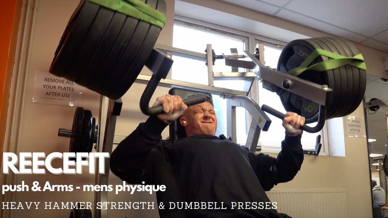 PUSH & ARMS - Mens physique session - Reece Pearson - YouTube