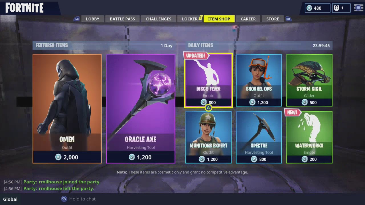 Fortnite item shop 6/17/18 NEW *WATERWORKS* EMOTE - YouTube