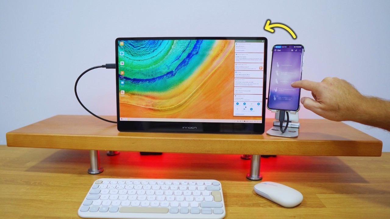 Huawei with Portable Monitor in Desktop Mode 🚀 Huawei Pura 70 Ultra ...