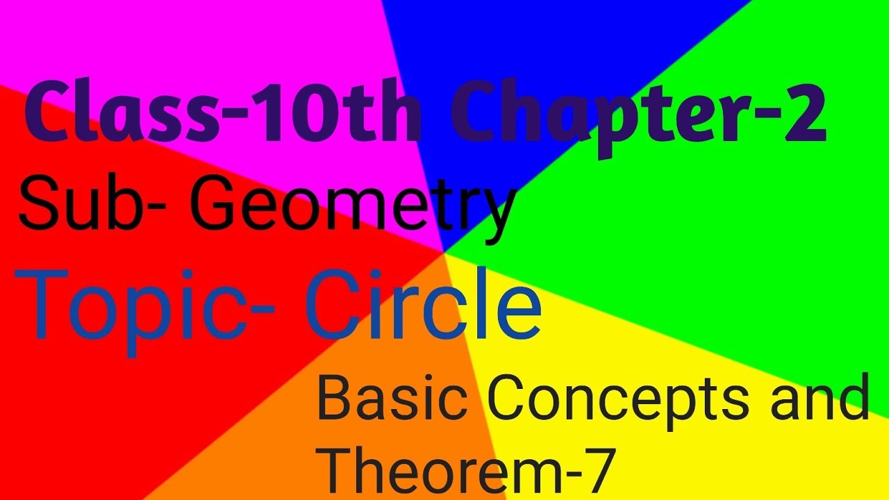 Class-10th Chapter-2 Sub-Geometry Topic-Circle Content-Basic Concepts ...