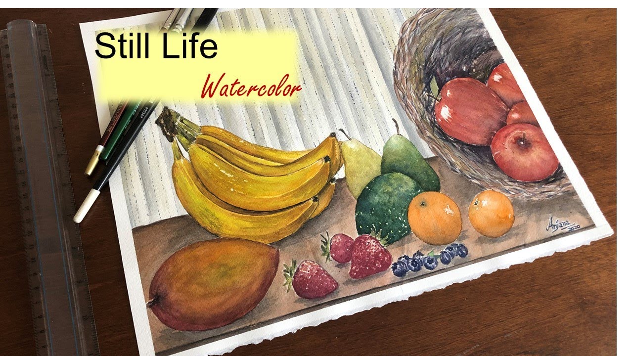 Painting Realistic fruits |STILL LIFE DEMO| PAINTING TUTORIAL | HOW TO ...