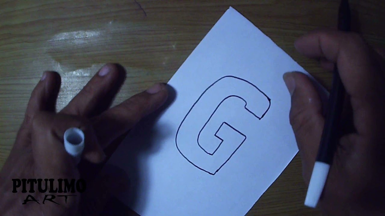 CARA MENULIS HURUF BALOK G - YouTube