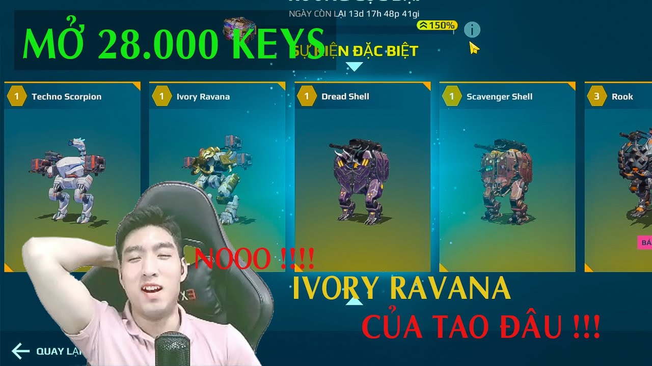 Mở 28.000 Chìa Khóa Săn Ivory Ravana Và Cái kết | War Robots - YouTube