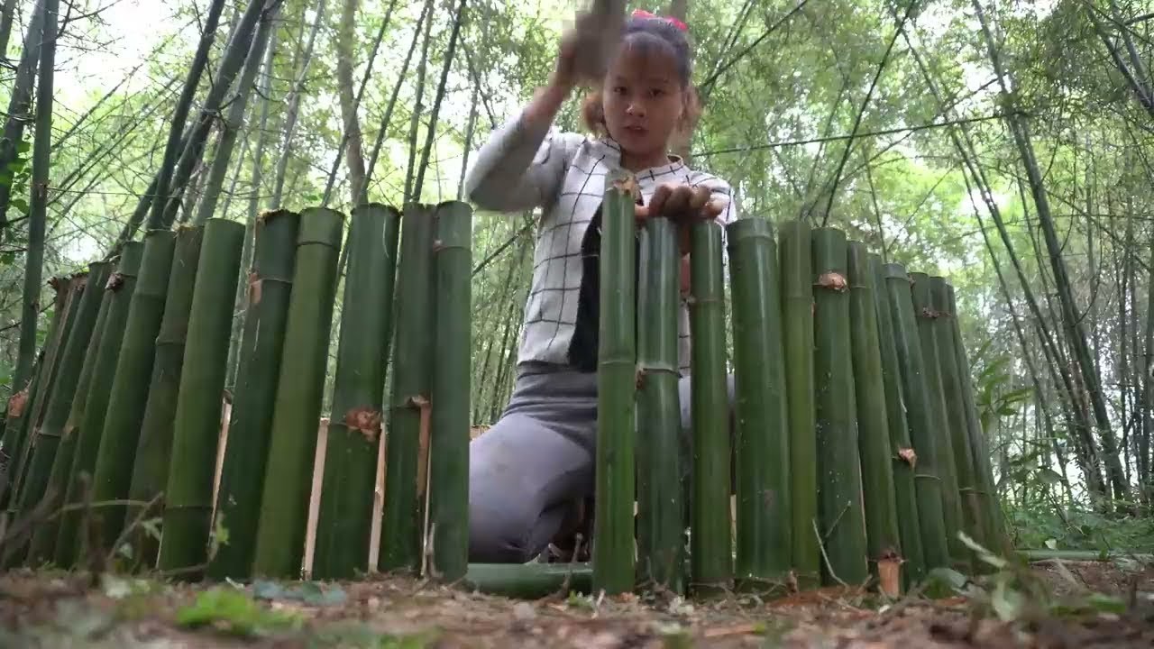 Full Video: Building complete survival shelter! Bushcraft earth hut ...