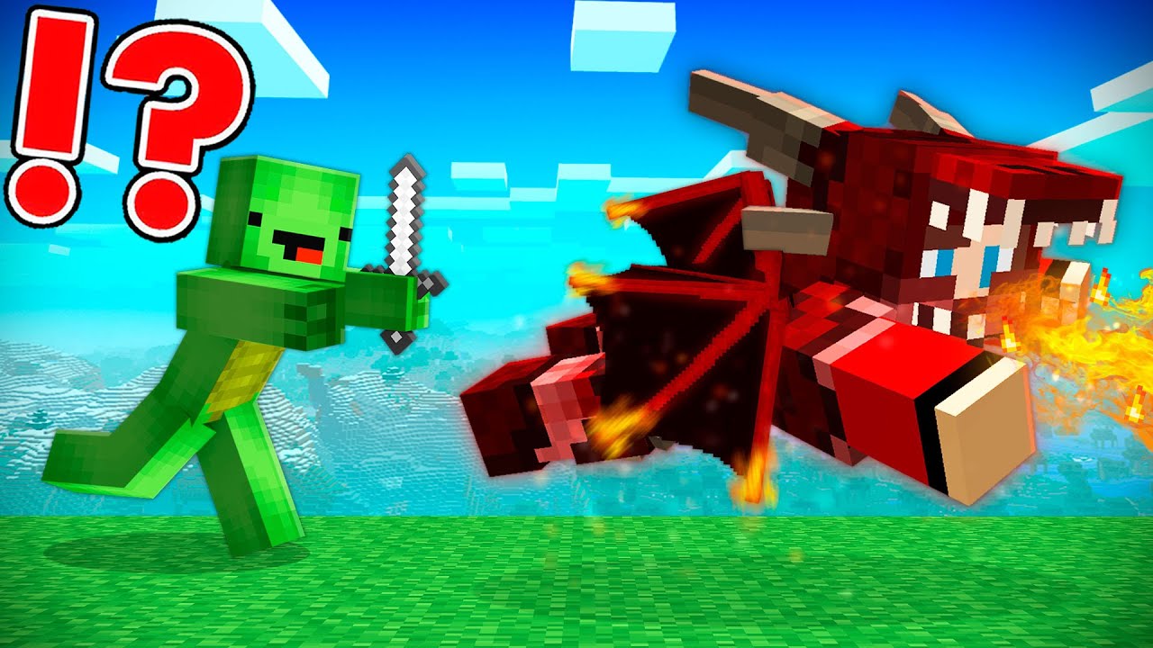 DRAGON Armor Speedrunner vs Hunter in Minecraft - Maizen JJ and Mikey ...