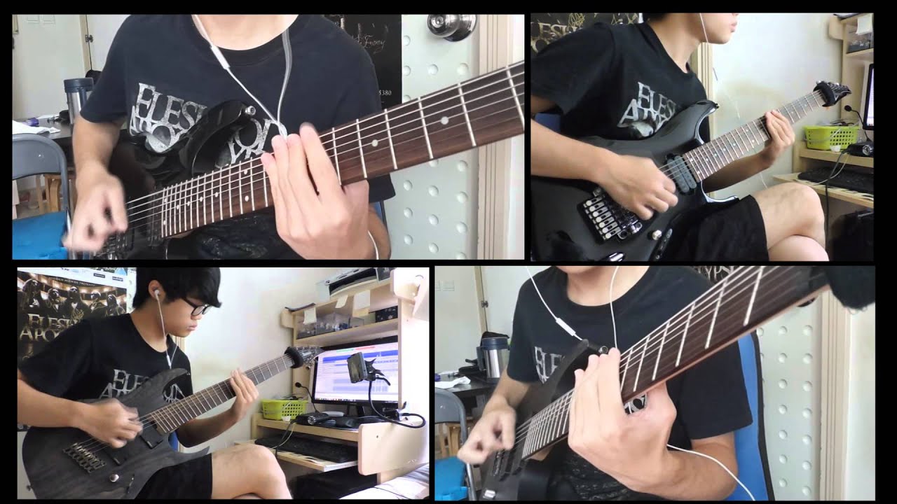 Rings Of Saturn--Abducted guitar cover(Ibanez RGIF7 Iron Label 2015 ...