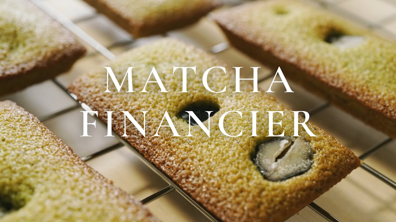 Matcha Financier with Preserved Black Beans | ASMR Baking - YouTube