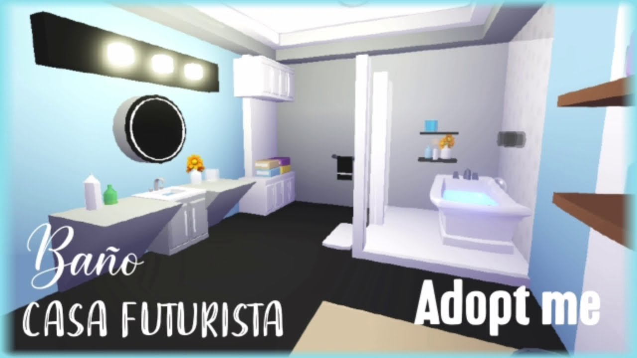 baño moderno en adopt me en la casa futurista - YouTube