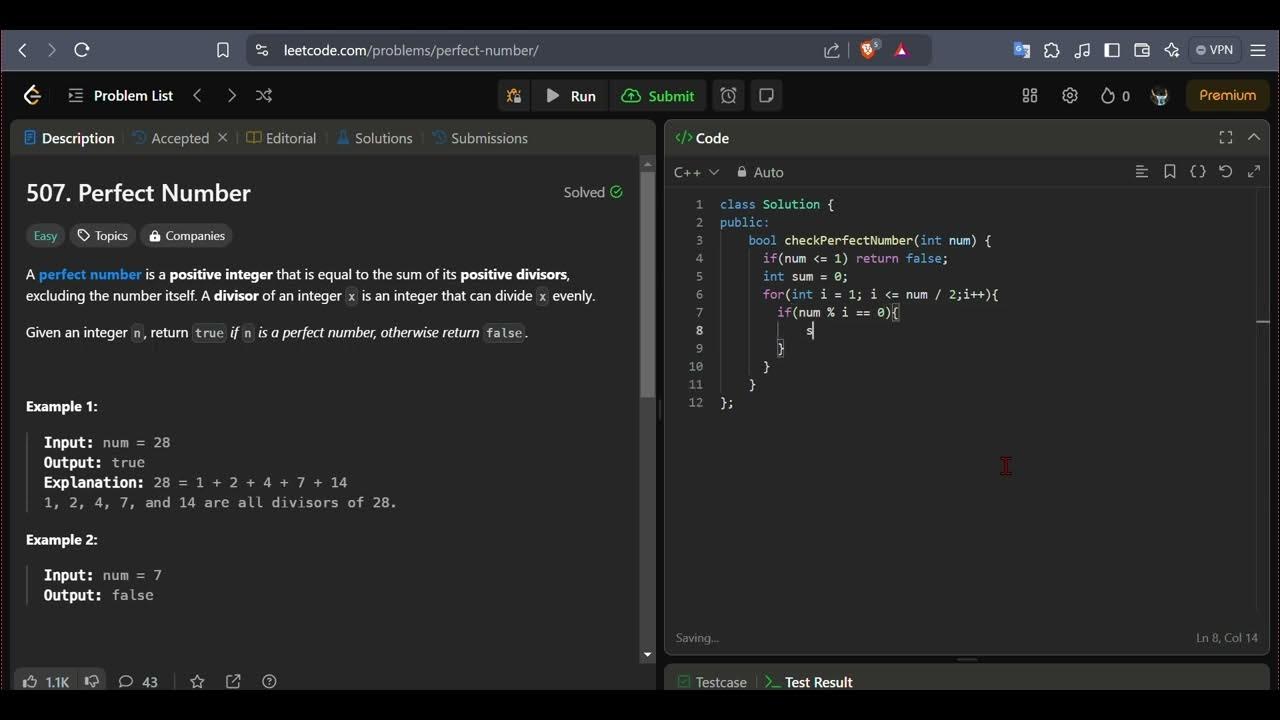LeetCode 507: Perfect Number | C++ Solution Explained - YouTube