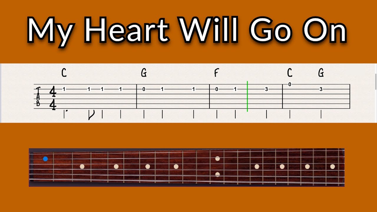 Guitar Tabs For Titanic លំហាត់ My Heart Will Go On