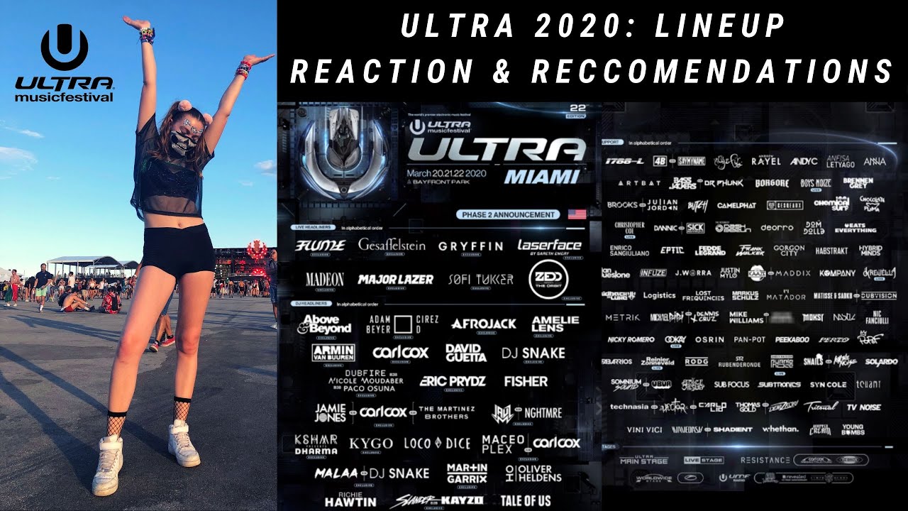 ULTRA 2020 LINEUP ANNOUNCED!!! (MY REACTION & RECOMMENDATIONS) - YouTube