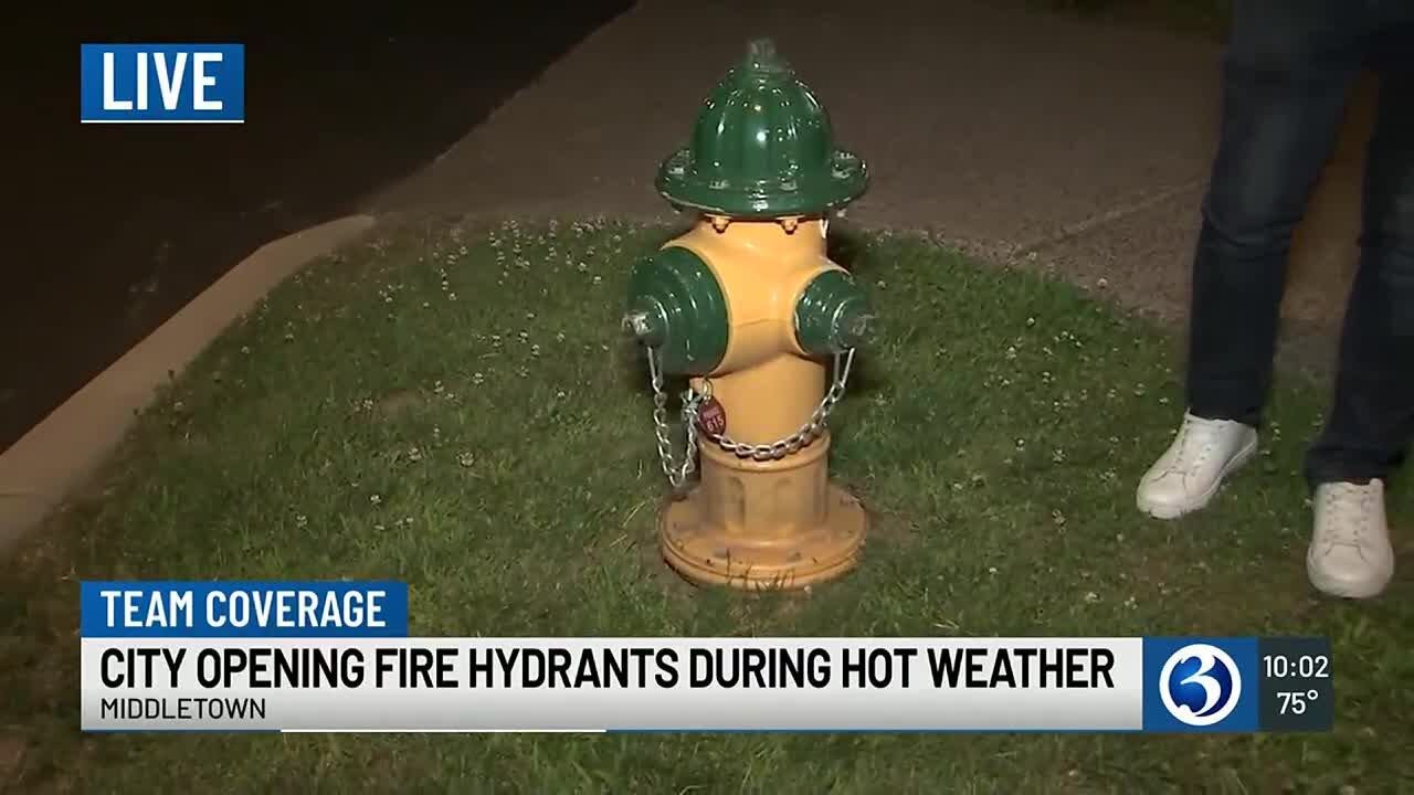 Middletown opening fire hydrants during hot weather - YouTube