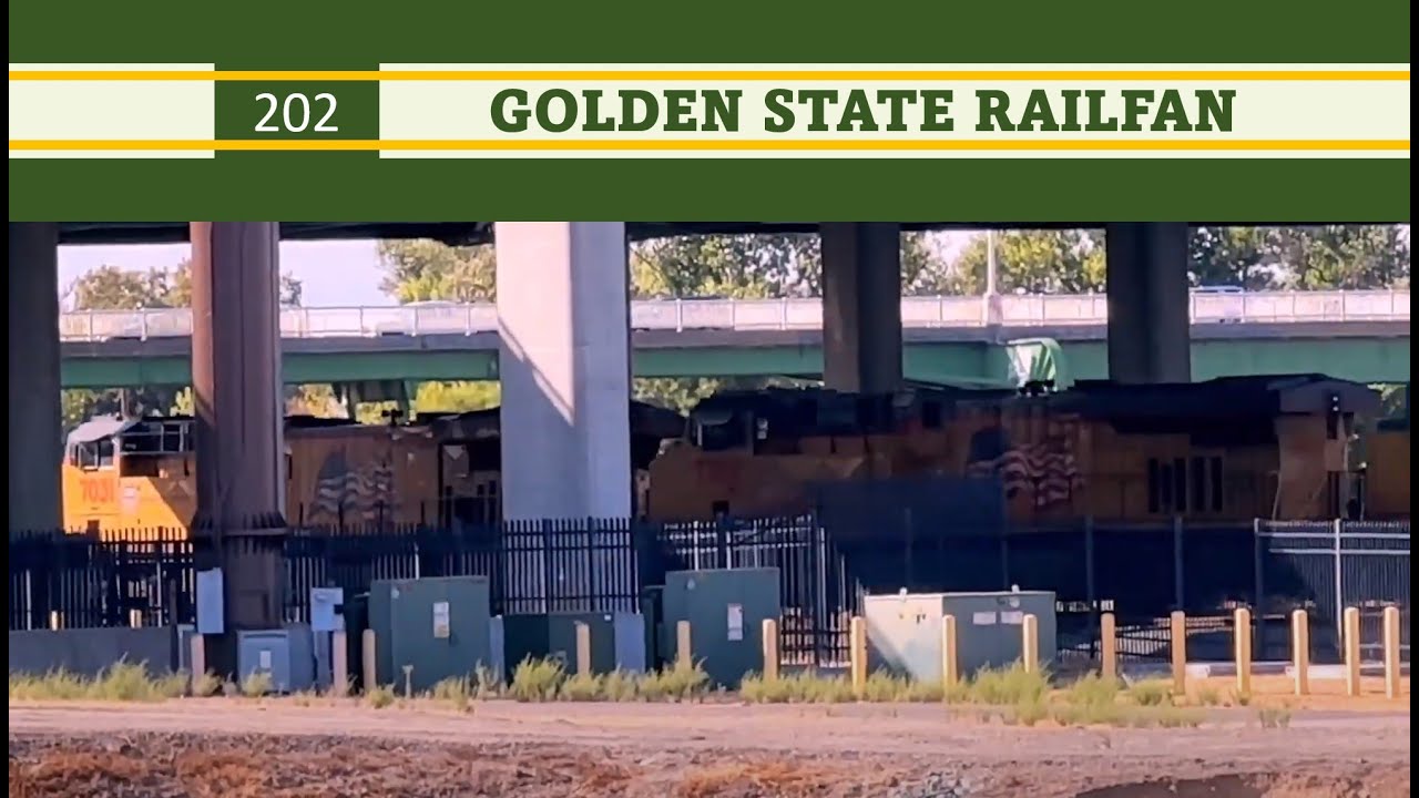 UP 7031 Leads A Train Through Sacramento Valley Station - YouTube