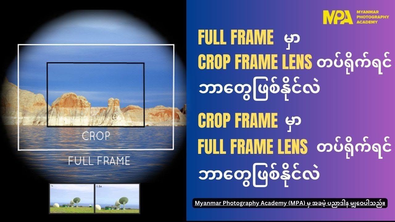 Full Frame မှာ Crop Frame Lens / Crop Frame မှာ Full Frame Lens တပ်ရိုက ...