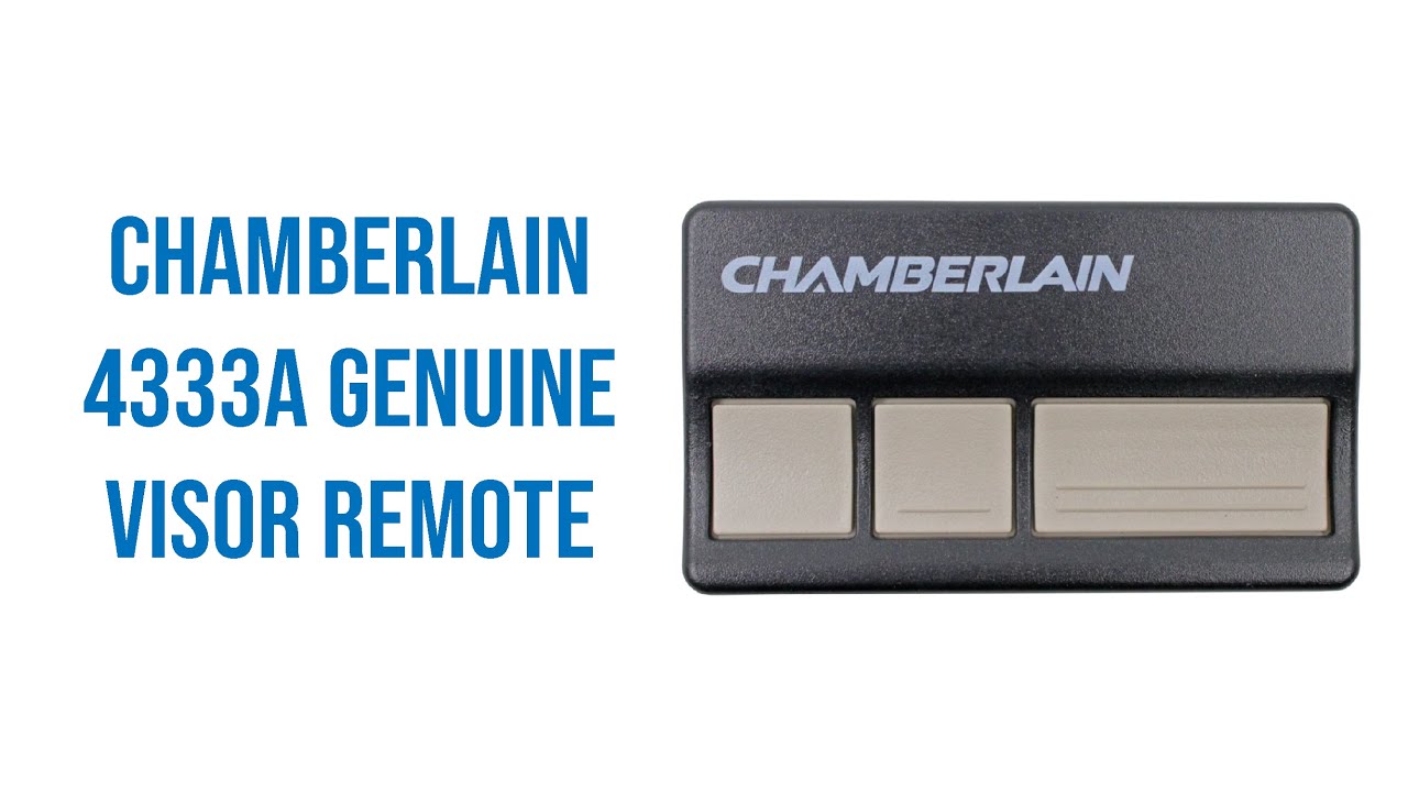 Chamberlain 4333A Genuine Visor Remote Video Description - YouTube