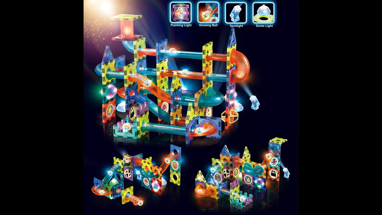 3D Marble Run Set Light Magnetic Blocks STEAM-Science, Technology ...