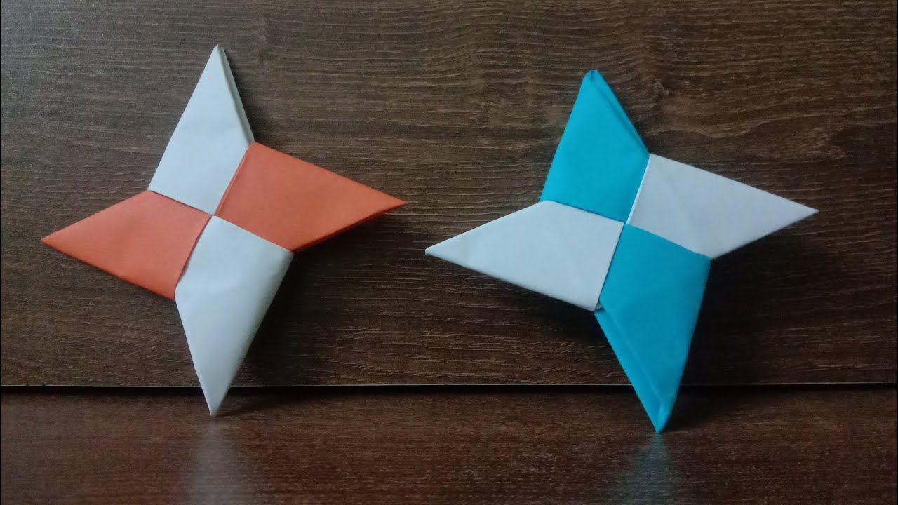 how to make🛠 a origami ninja star🌟(shuriken) | DIY ninja star🌟 - YouTube