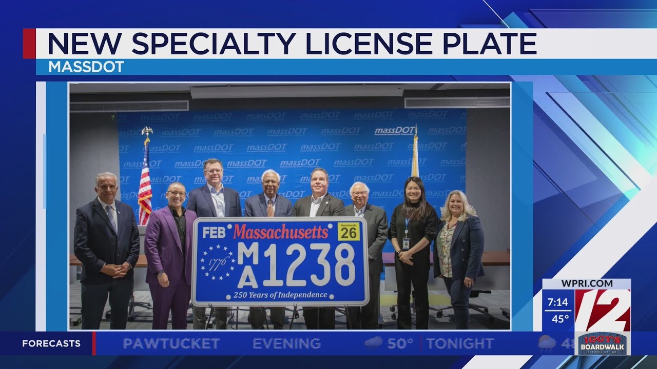 New ‘Massachusetts 250’ license plates now available - YouTube