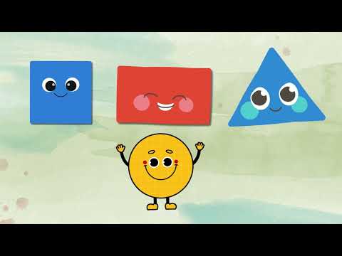 ŞEKİLLER || Kare, üçgen, dikdörtgen, daire || Eğitici Çocuk Şarkısı
